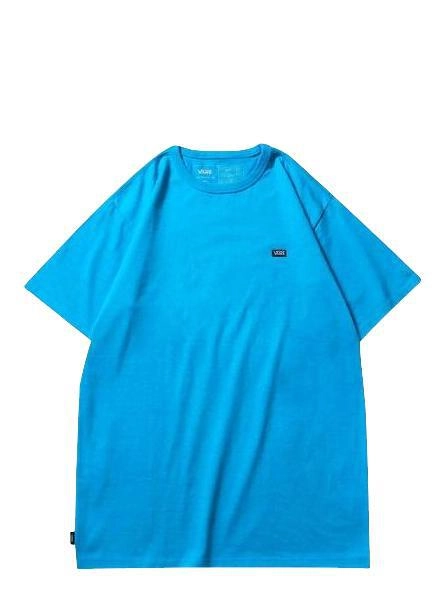 VANS Off The Wall Tee Minimalistic Small Logo Short Sleeve Couple Style - Blue