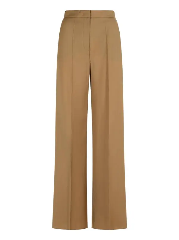 Max Mara Beige Virgin Wool Pants - Cream