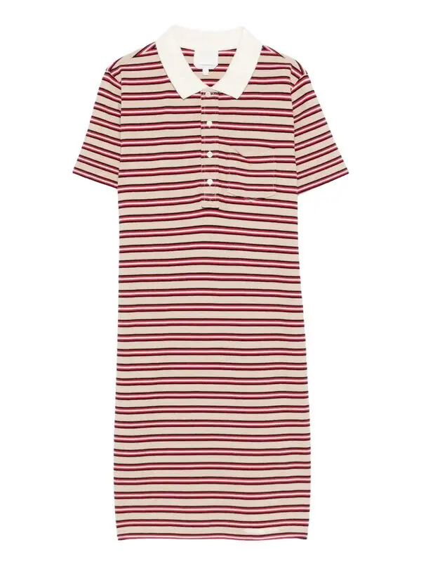 A.p.c. Raye Cotton Striped Polo Dress - Multicolor