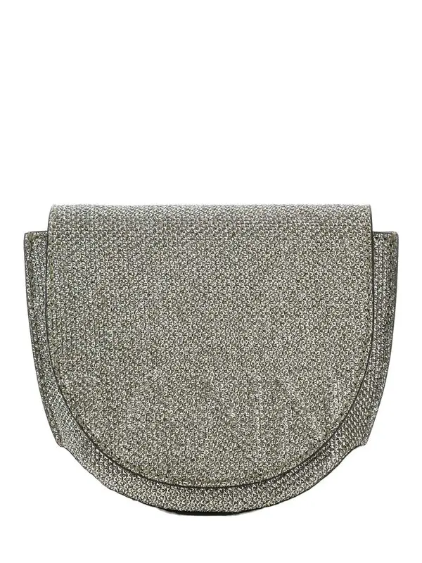 GANNI Recycled Polyester Nano Banner Crossbody Bag - Silver