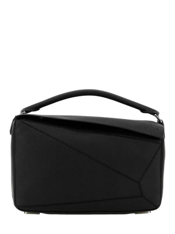 Loewe Leather Large Puzzle Handbag - Black