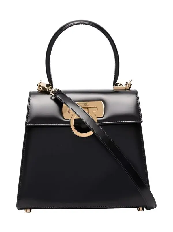 FERRAGAMO Iconic Small Top Handle Bag - Black