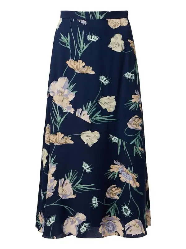 Erdem Floral Midi Skirt - Blue