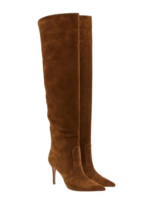 GIANVITO ROSSI Hansen Suede Knee-high Boots - Brown
