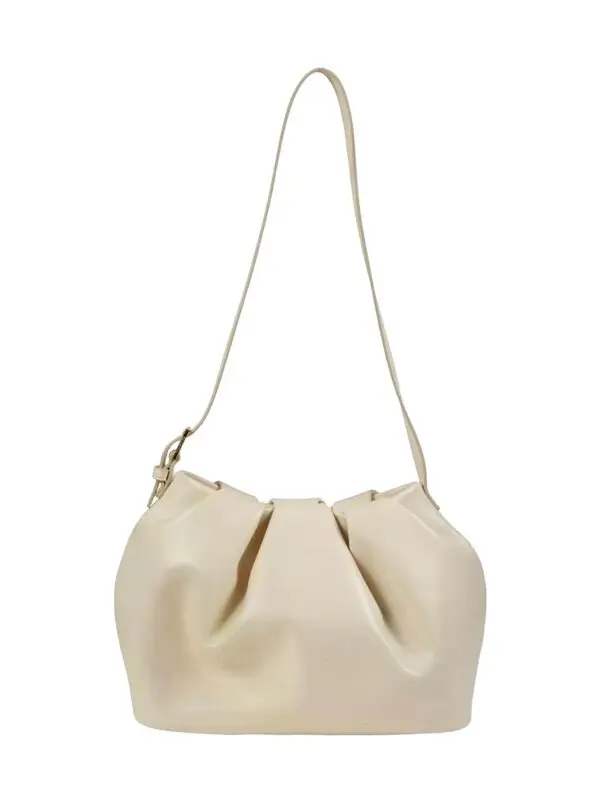 THEMOIRE Athena Draped Bucket Bag - Neutrals