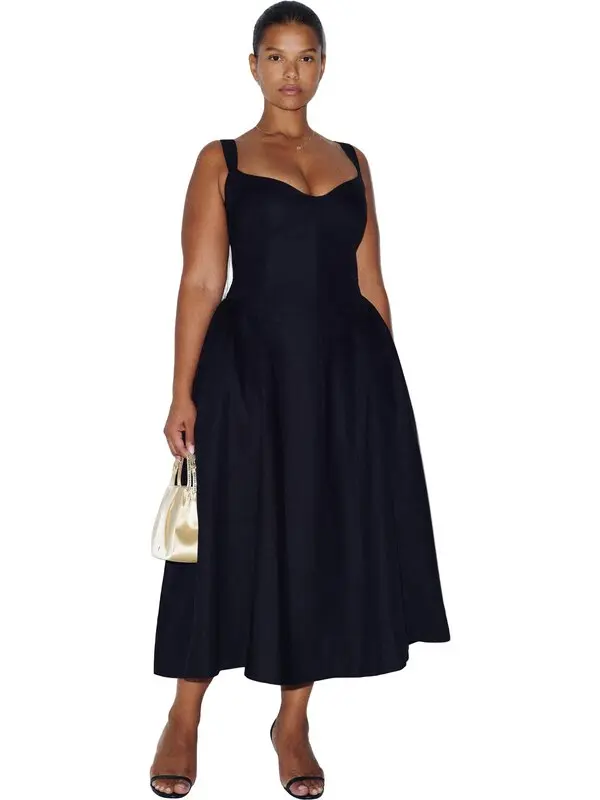 REFORMATION Birdie Linen Maxi Dress - Black