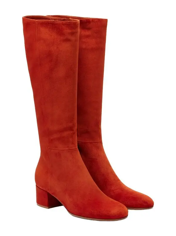 GIANVITO ROSSI Joelle Suede Knee-high Boots - Orange