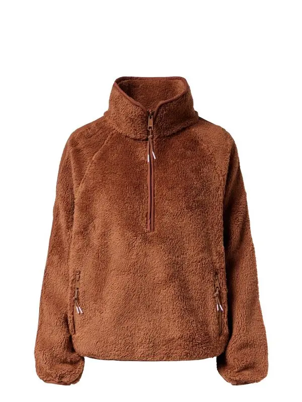 The Upside Harlow Fleece Half-zip Sweatshirt - Brown