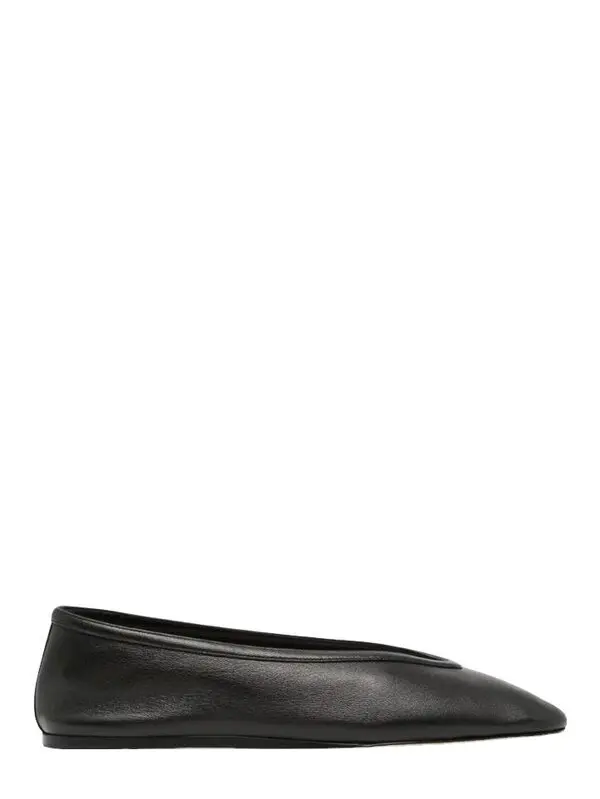 Le Monde Beryl Leather Ballet Flats - Black