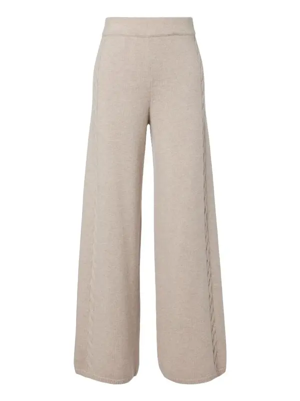 LISA YANG Cashmere Wide-leg Pants - Beige