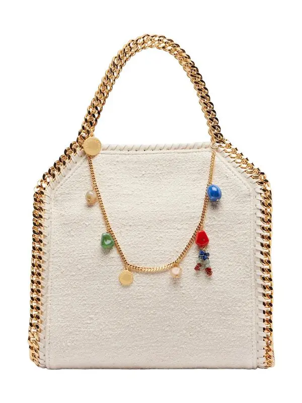 Stella McCartney Falabella Mini Embellished Top-handle Bag - White