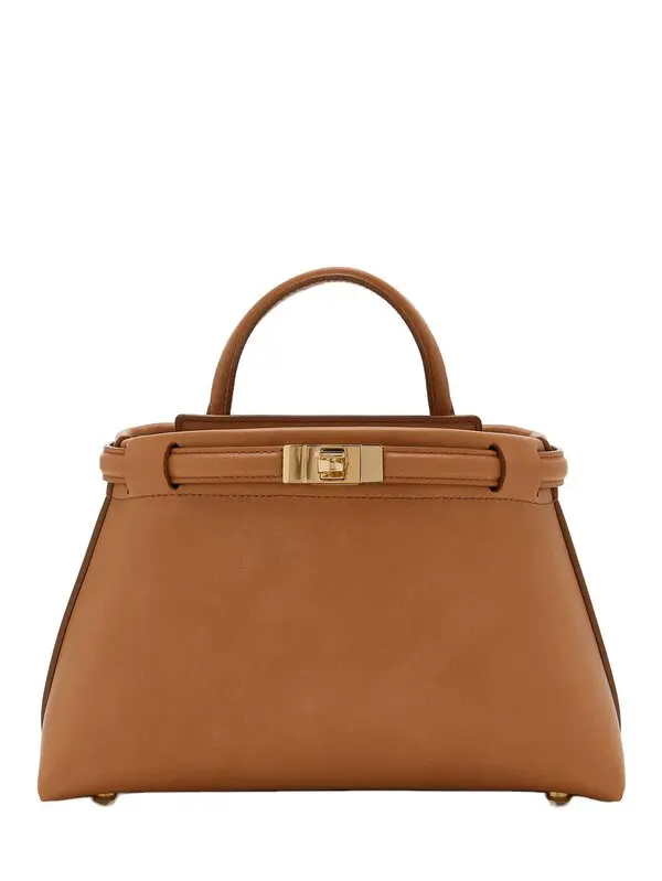 Janessa Leoné Mini Leoné Leather Top Handle Bag - Brown