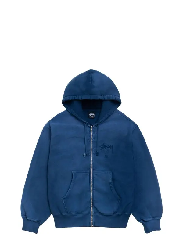 StÜssy World Tour Zip Hoodie - Blue