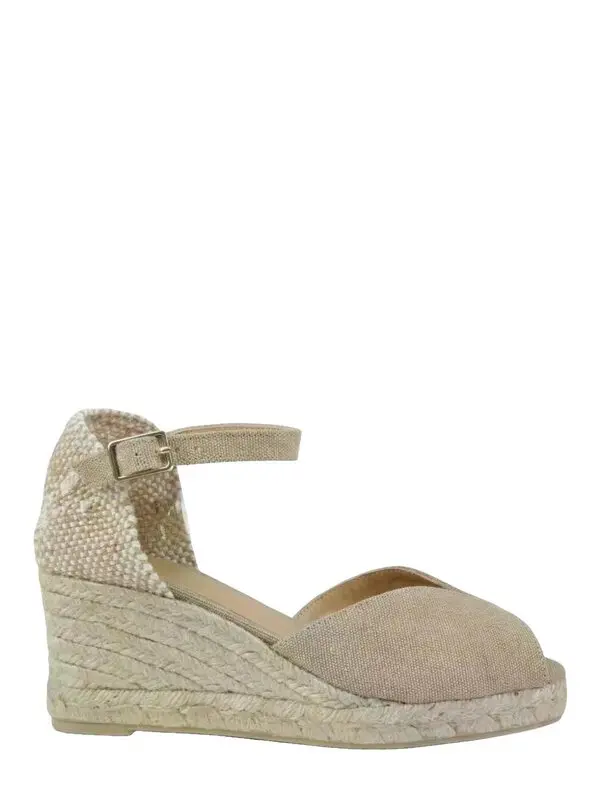 CastaÑer Bianca Peep-toe Wedge Espadrilles - Neutrals