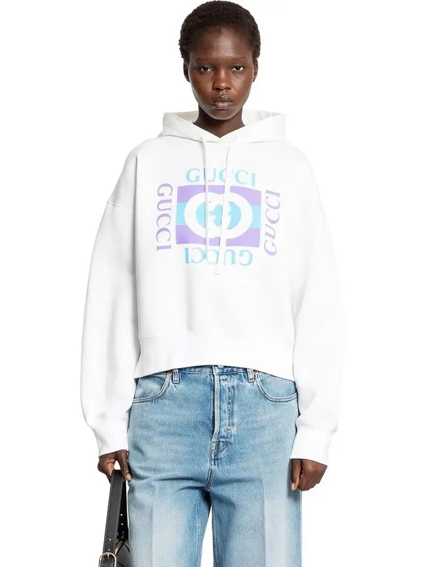 Gucci Vintage Logo Boxy Hoodie - White