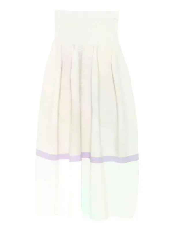 CFCL Ribbed-knit Color-block Skirt - Neutrals