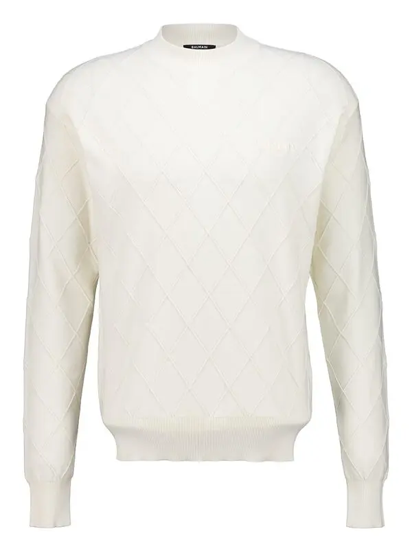 Balmain Vintage Knit Jumper - White
