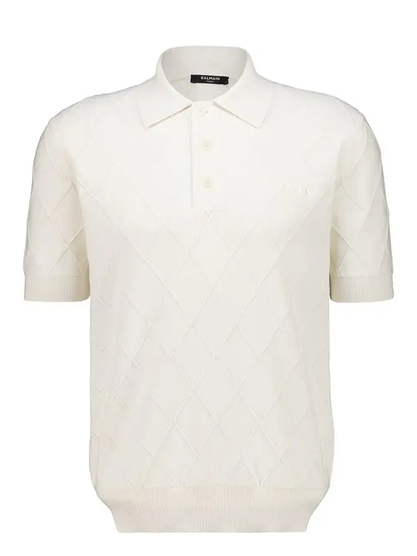 Balmain Vintage Knit Polo Shirt - White