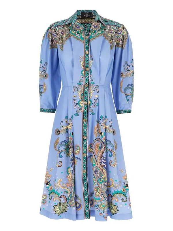 Etro Printed Midi Dress - Multicolor