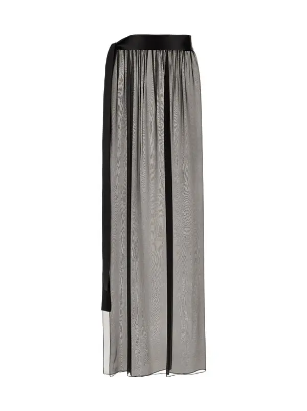 Dolce & Gabbana Sheer Skirt With Belt Detail - Multicolor