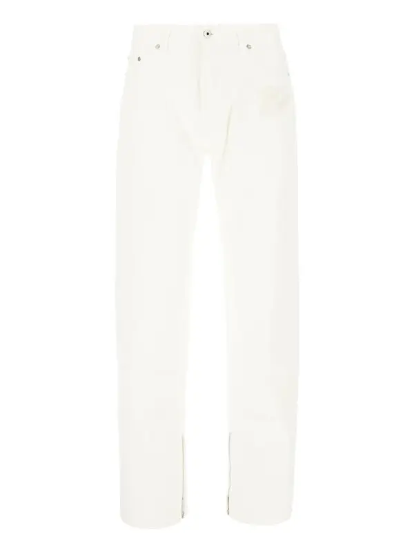 Off-White Embroidered Logo Jeans - Multicolor