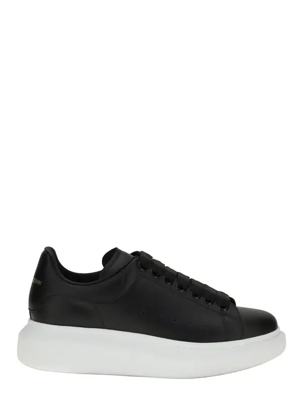 Alexander McQueen Leather Platform Sneakers - Black