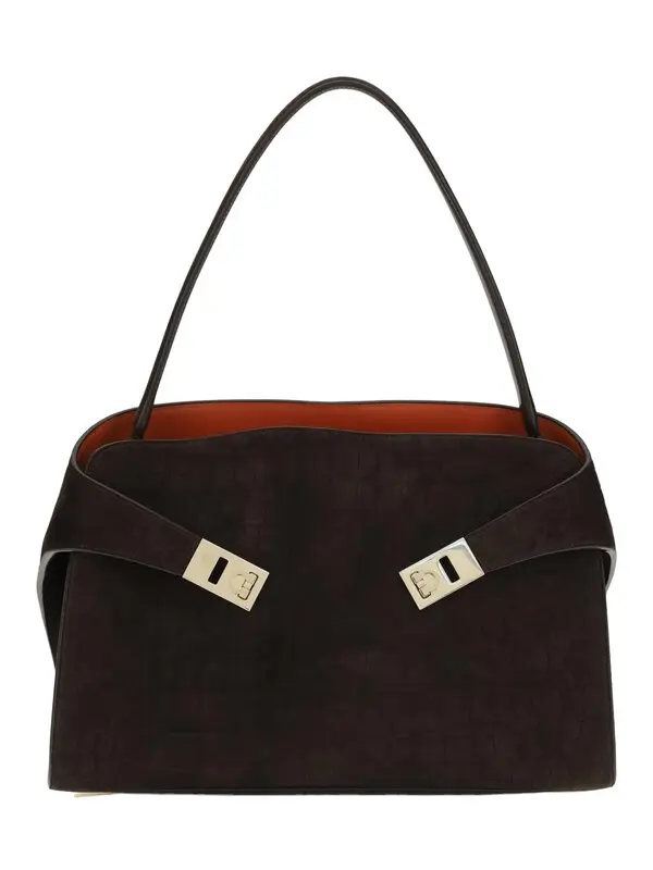 FERRAGAMO Hug Soft Shoulder Bag - Brown