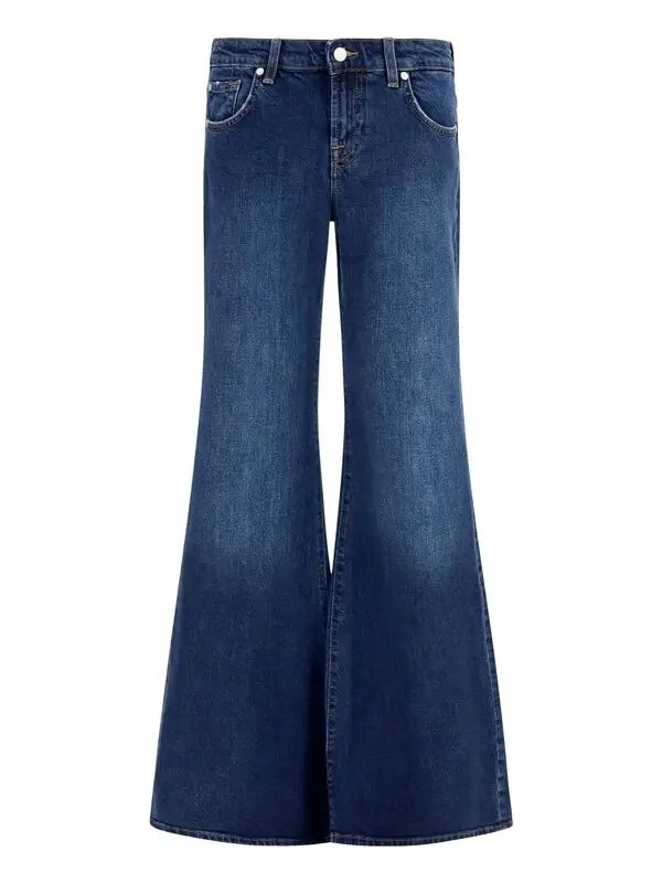 7 For All Mankind Low-rise Flared Jeans - Blue