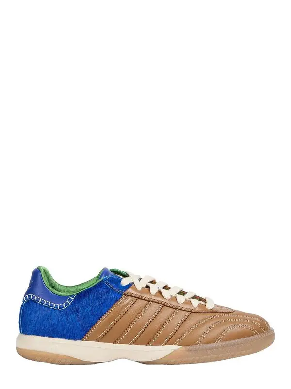 Adidas Samba Quilted Leather And Calf Hair Sneakers - Light Brown