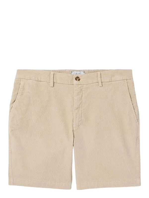 Mr P. Straight-leg Cotton-blend Corduroy Shorts - Beige