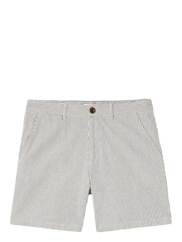 Mr P. Slim-fit Striped Cotton Bermuda Shorts - Ecru