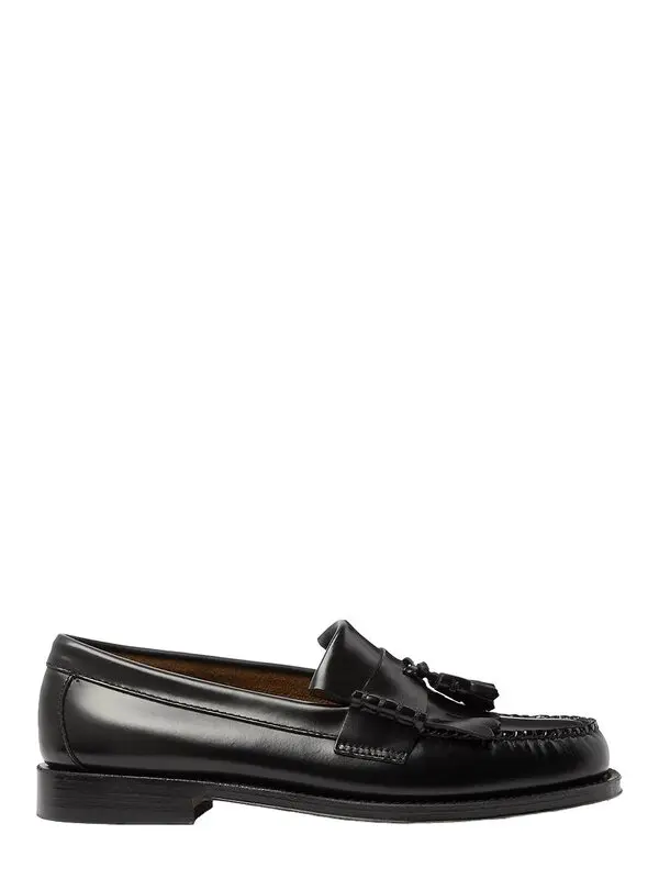G.H. BASS & CO. Weejuns Layton Kiltie Tasseled Leather Loafers - Black