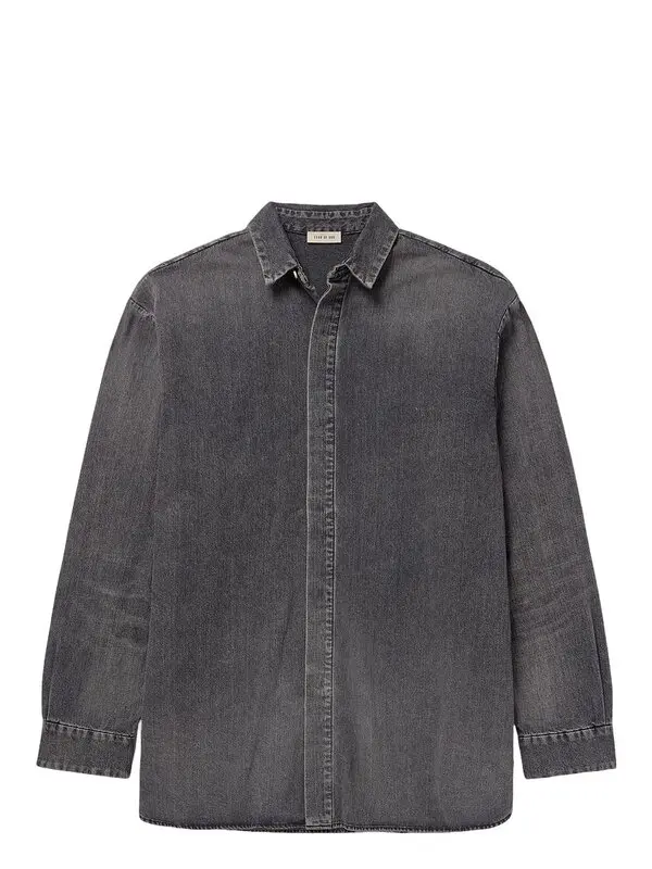 Fear Of God Oversized Denim Shirt - Gray