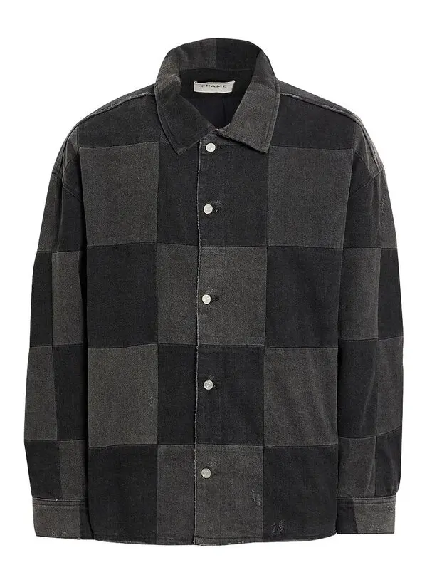 FRAME Patchwork Denim Jacket - Black