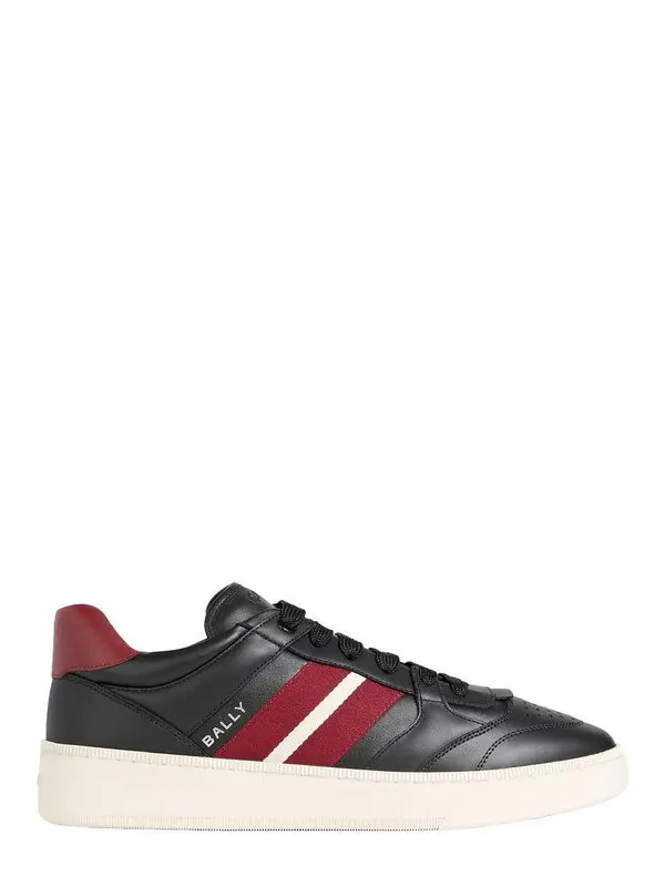 Bally Rebby Canvas-trimmed Leather Sneakers - Black