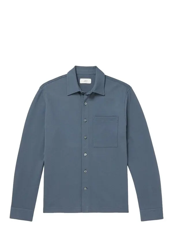 Mr P. Cottonpiqué Shirt - Storm Blue