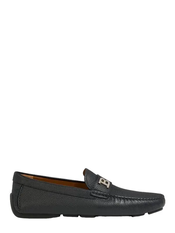 Bally Wolter Pebbled Leather Driving Shoes - Black