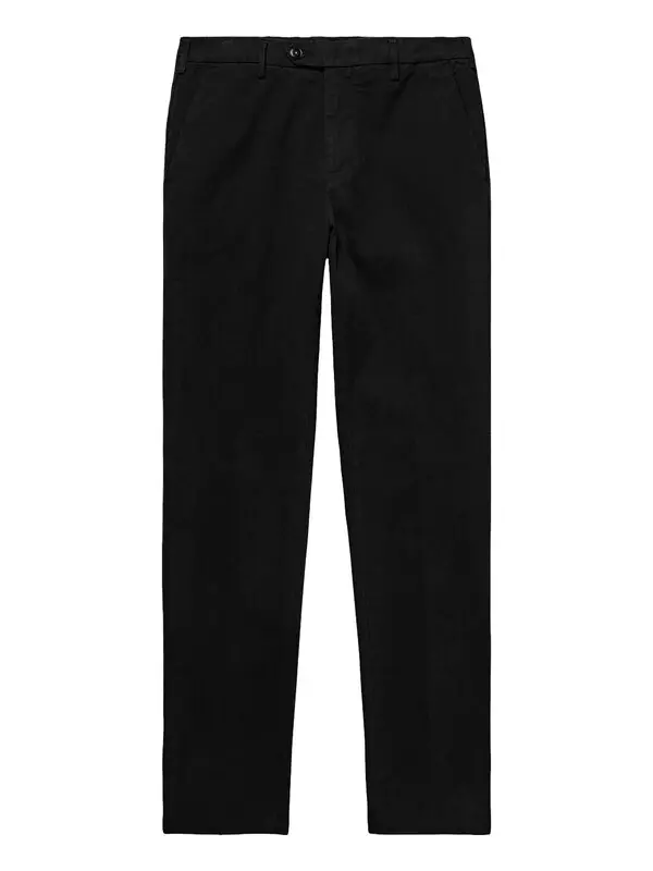 Canali Slimfit Cottonblend Twill Chinos - Black