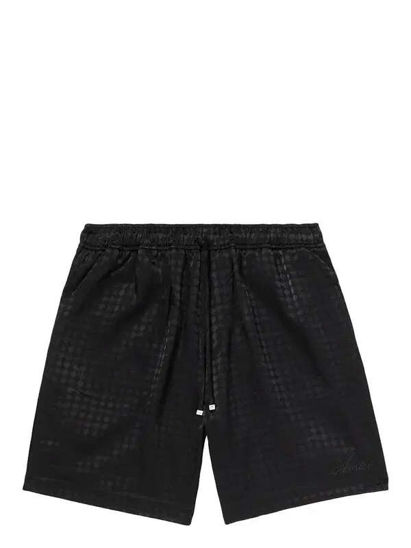 Amiri Jacquard Drawstring Shorts - Black