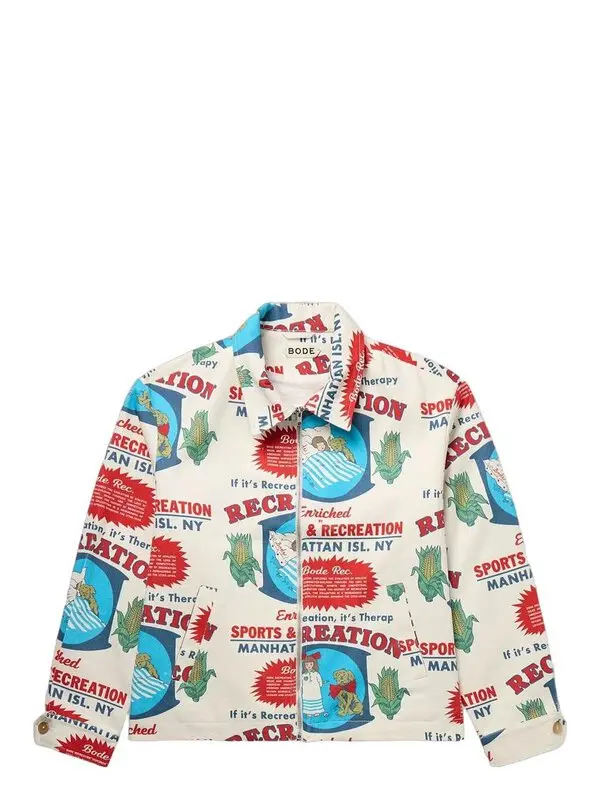BODE Rec. Enrichment Printed Cotton-twill Jacket - Ivory