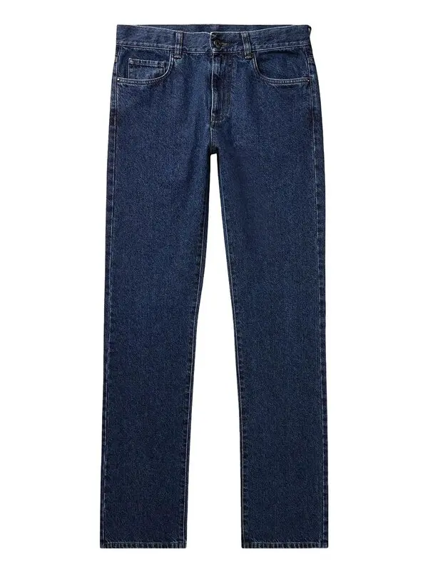 Canali Slim-fit Straight-leg Denim Jeans - Mid Denim