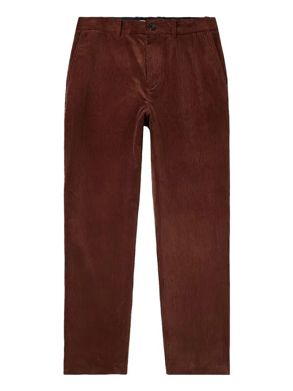 Mr P. Edward Straight Leg Cotton Corduroy Pants - Tan