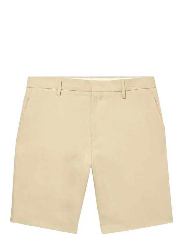 Paul Smith Straight Leg Linen Shorts - Beige