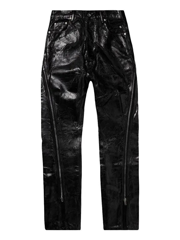 Rick Owens Bolan Banana Slim Fit Flared Jeans - Black