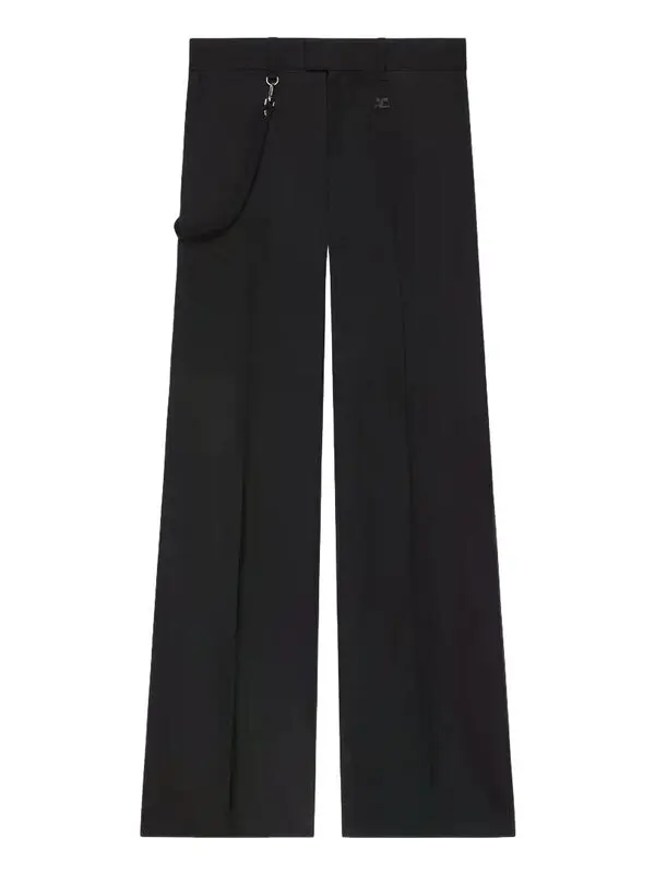 COURREGES Logo Patch Trousers - Black
