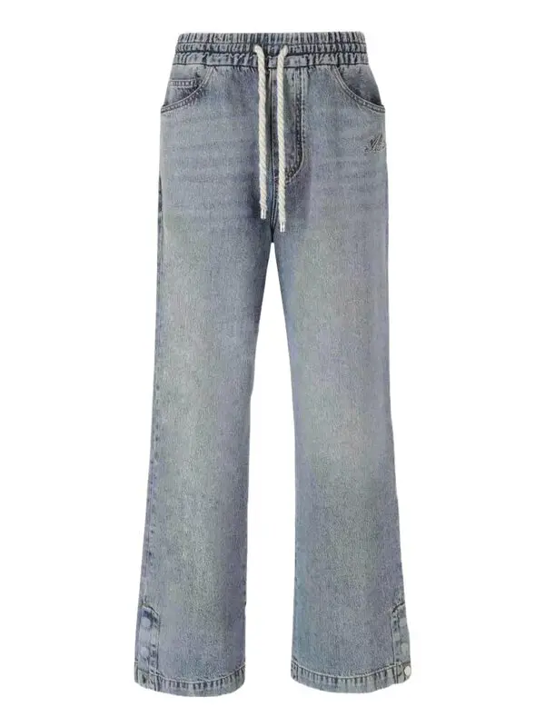 Amiri Drawstring Wide-leg Jeans - Blue