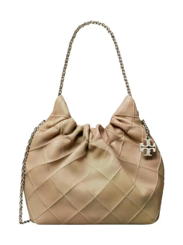Tory Burch Fleming Mini Bucket Bag - Neutrals