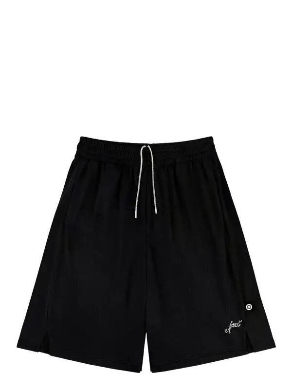 AREA Logo-embroidered Knee-length Shorts - Black