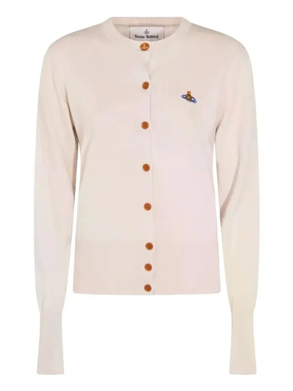 VIVIENNE WESTWOOD Bea Orb-embroidered Cardigan - Neutrals