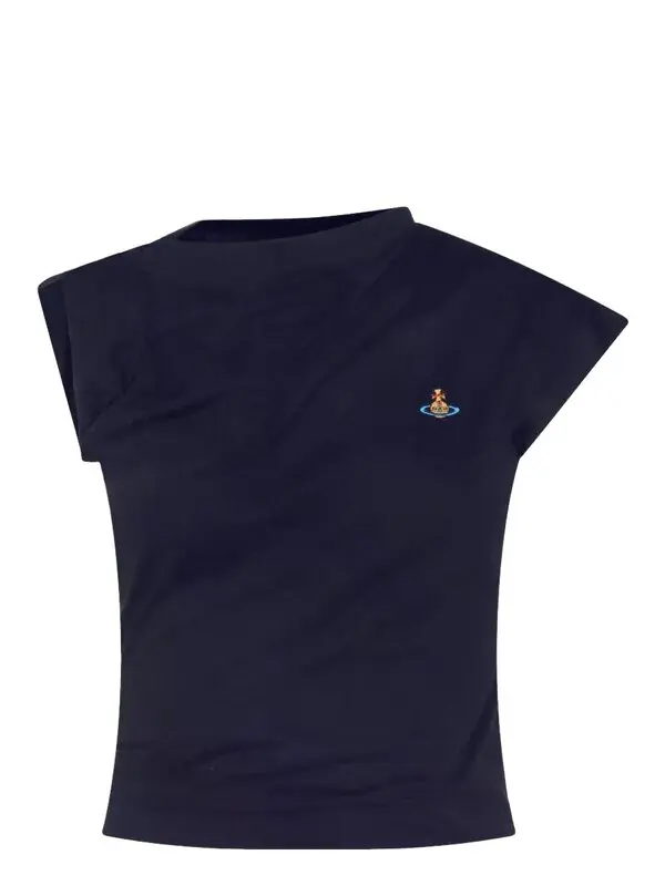 VIVIENNE WESTWOOD Gathered T-shirt - Blue